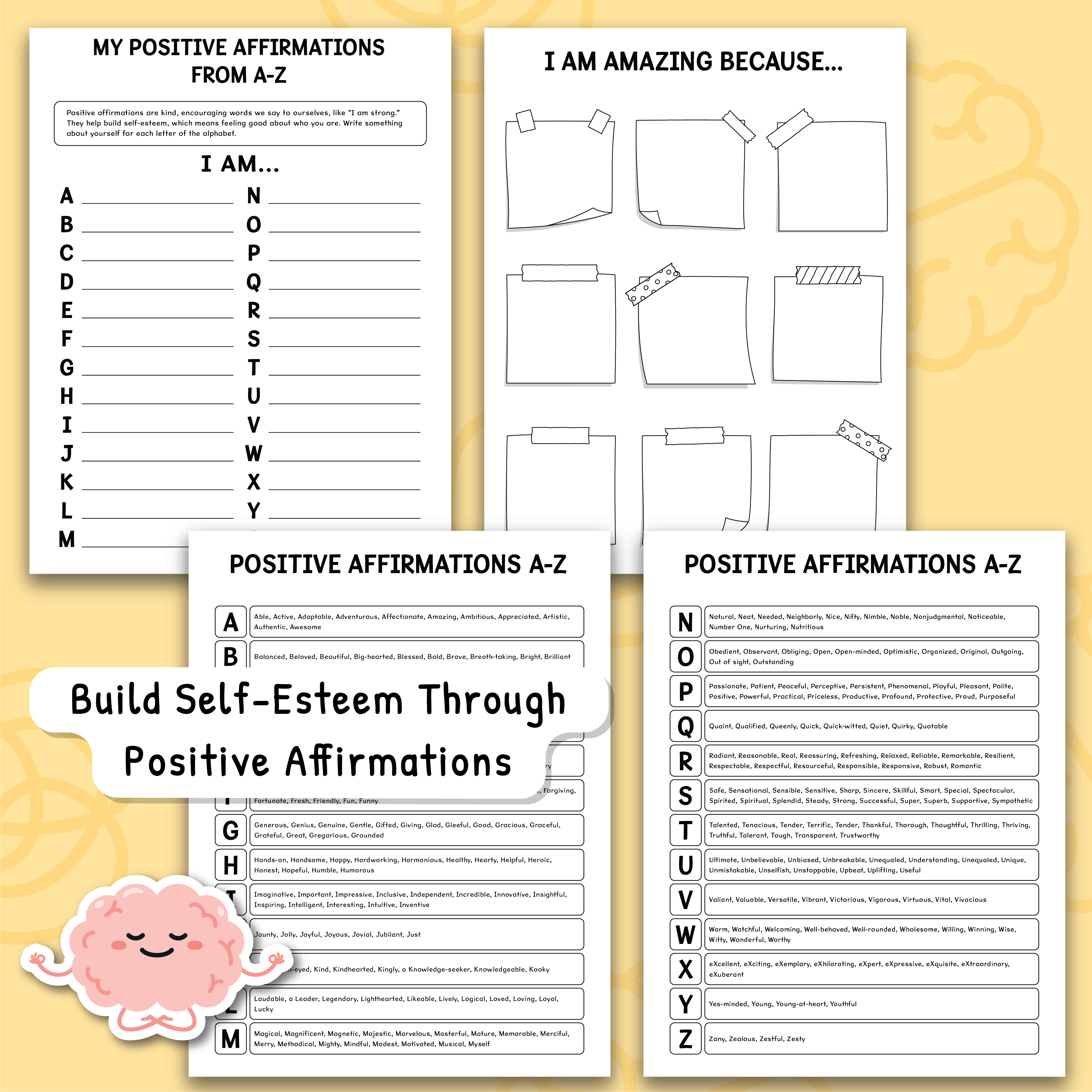 Self-Esteem Worksheets for Kids | Therapeutic Resources – Build a ...