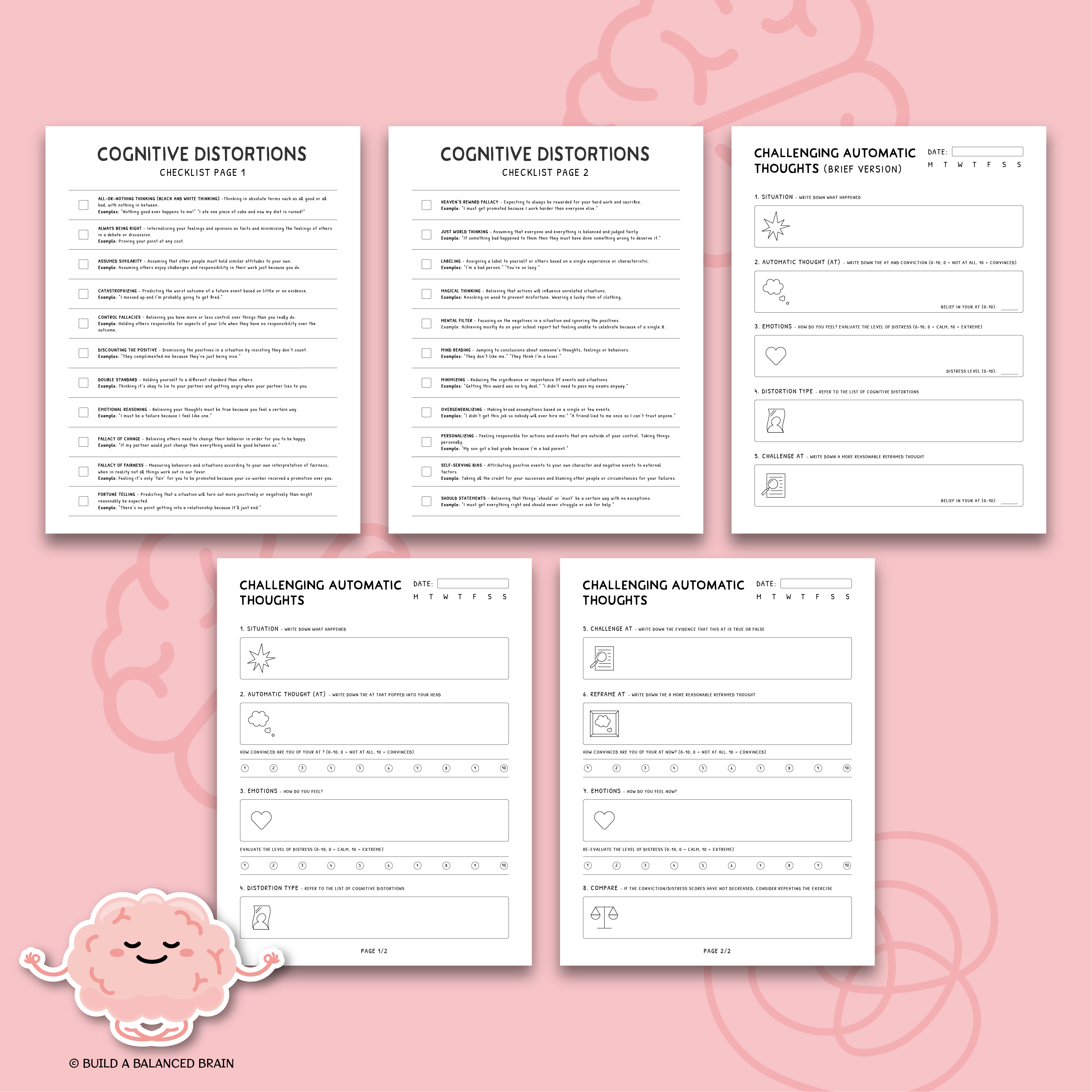 Challenge Automatic Negative Thoughts - CBT Workbook BW Version – Build ...