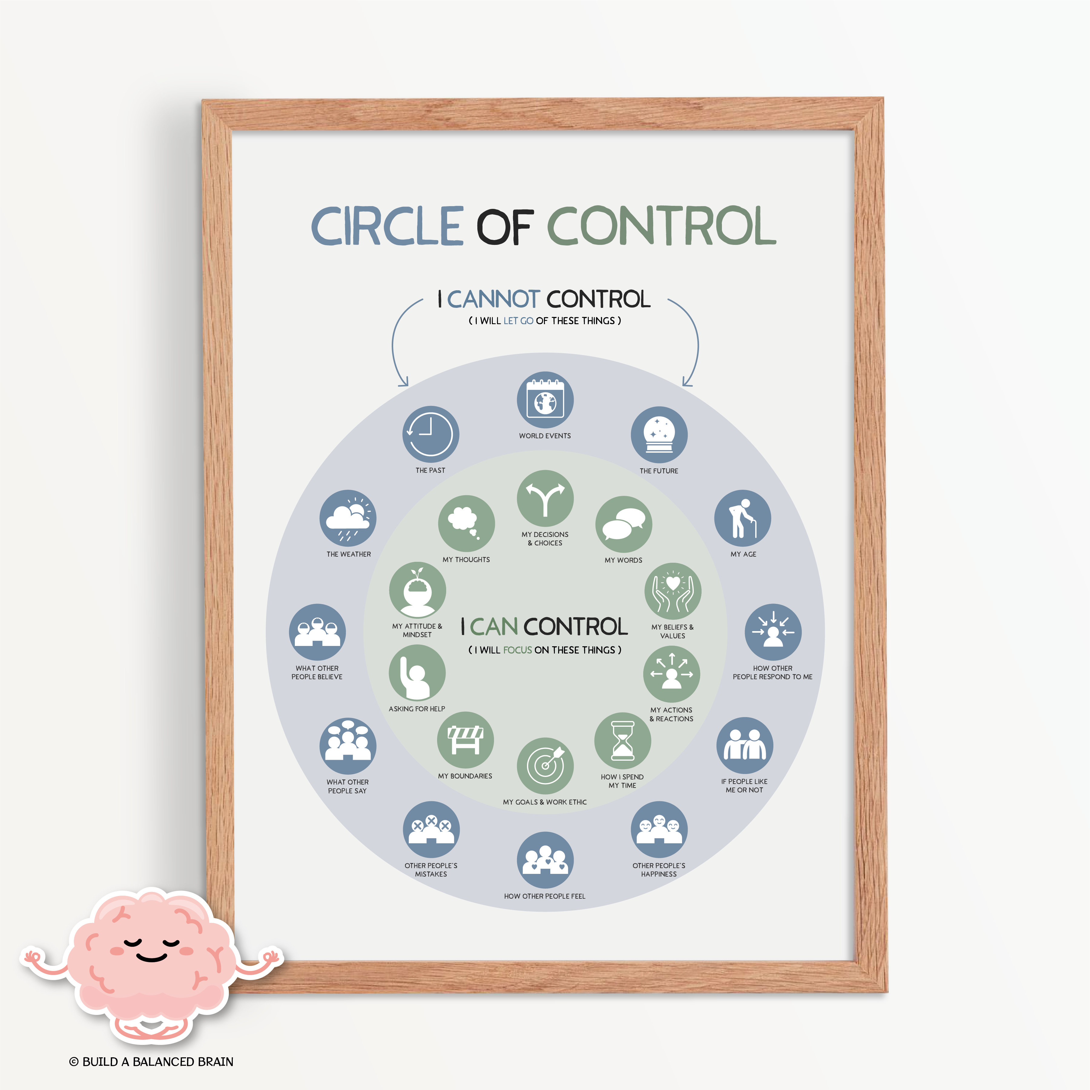 Things I Can Control Poster - Anxiety Management Tool – Build a ...