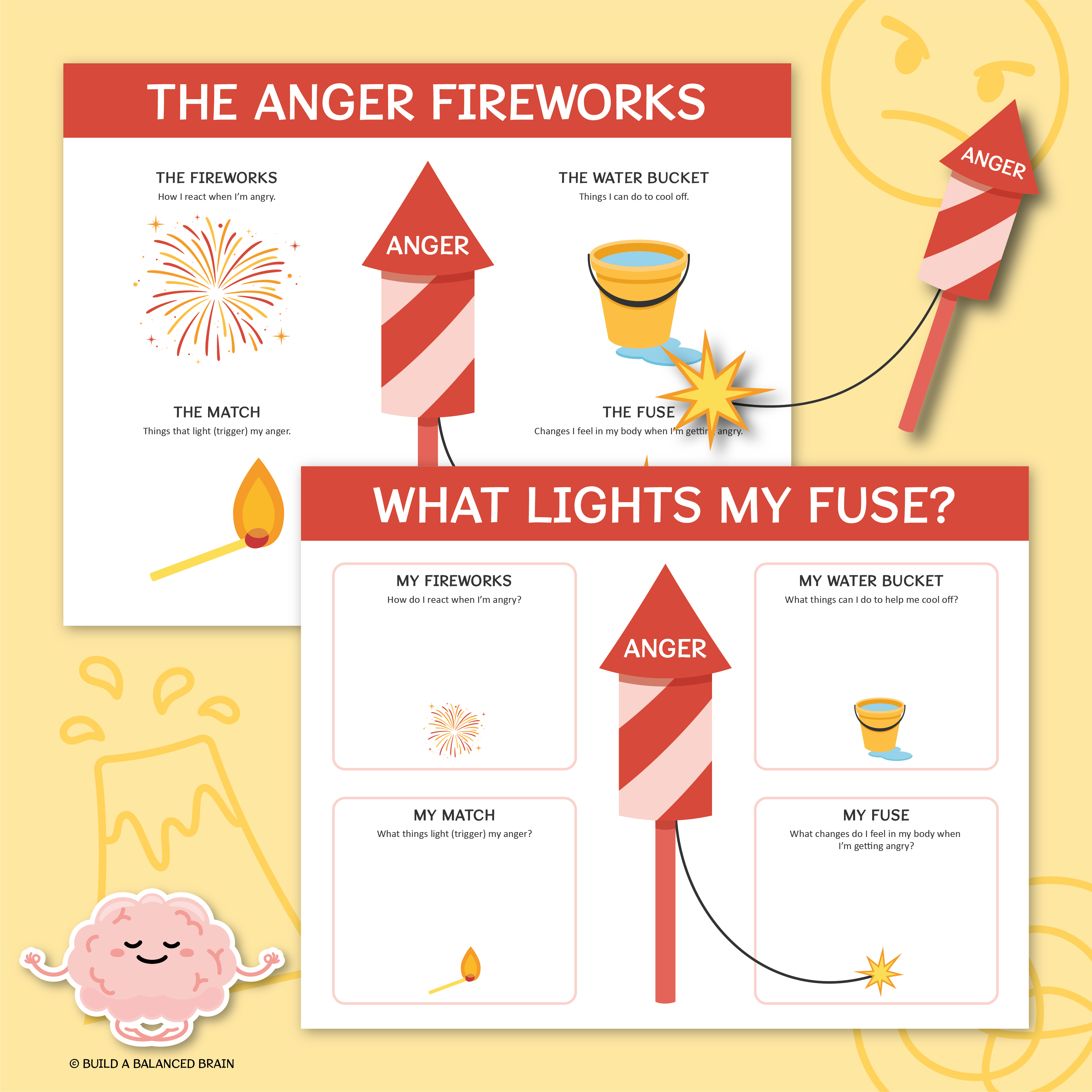 Anger Fireworks Worksheet - Help Kids & Teens Manage Anger ...