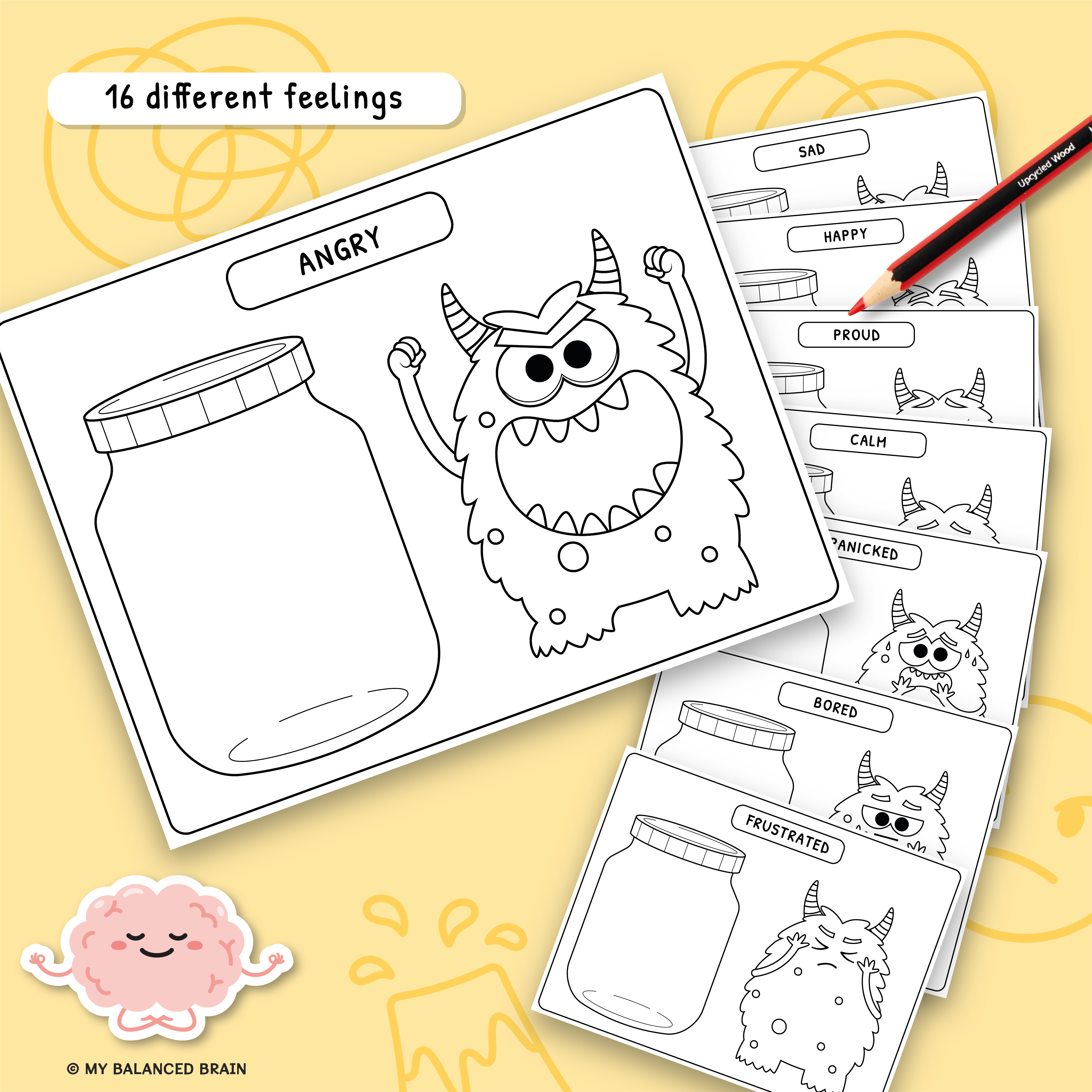 Monster Feelings Jar - Emotional Regulation for Kids & Teens – Build a ...