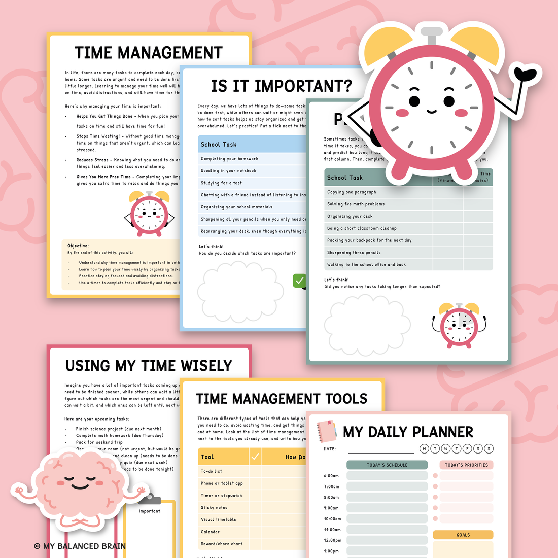 ADHD Time Management Worksheets for Kids and Teens – Build a Balanced Brain