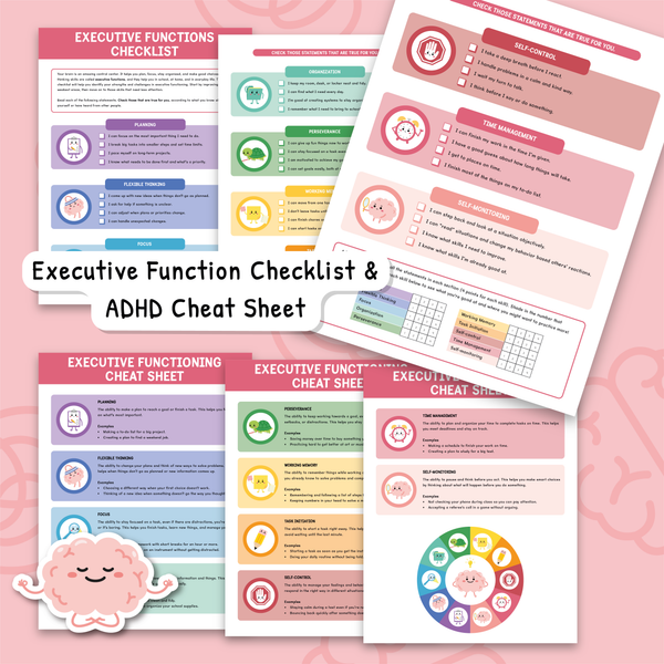 ADHD Executive Functioning Skills Cheat Sheet for Kids and Teens ...